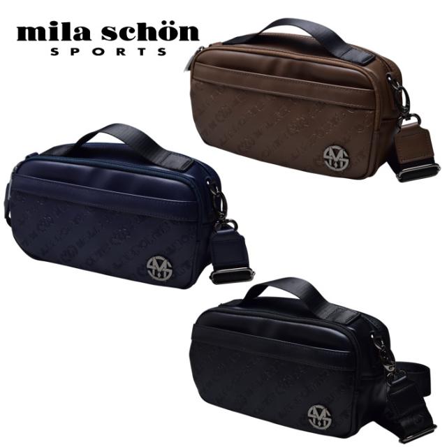 ミラショーン スポーツ ゴルフ mila schon sports 2025秋冬新作 メンズ ミニポーチ 2WAYバッグ