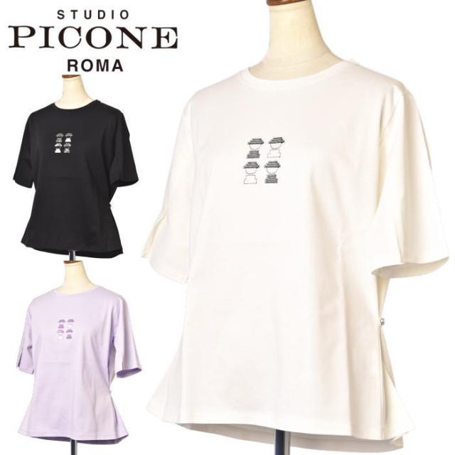 40％OFFセール！スタジオ ピッコーネ STUDIO PICONE ROMA 2025春夏新作 レディース Tシャツ カットソー アウトレット