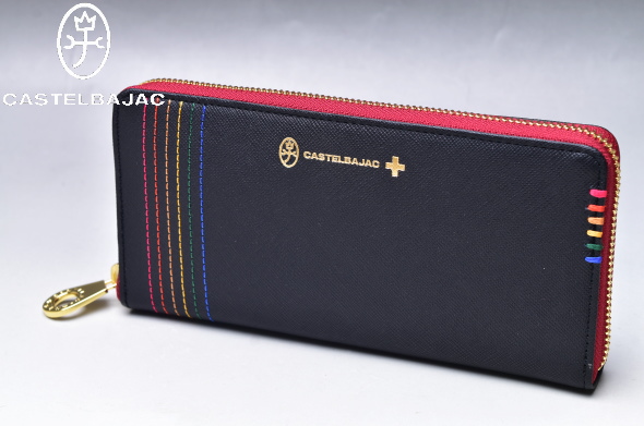 カステルバジャック CASTELBAJAC イケテイ シェスト小物 クリスマス限定色 ラウンドファスナー長財布