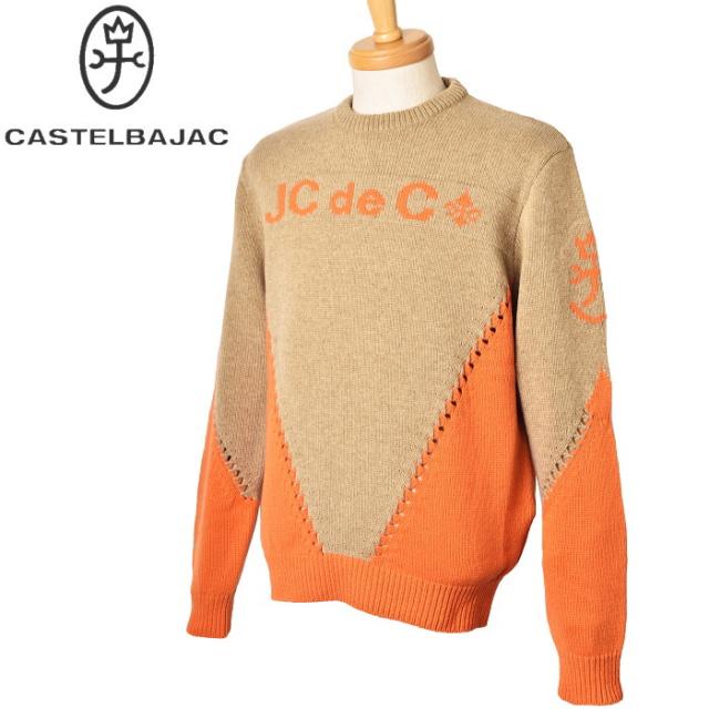 50％OFFセール！カステルバジャック CASTELBAJAC 2024秋冬新作 メンズ クルーネックセーター 服