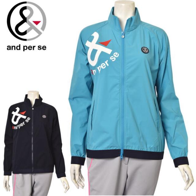 20％OFFセール！アンパスィ and per se ゴルフ 2025春夏新作 レディース ジップアップブルゾン 服 ゴルフウェア アウトレット