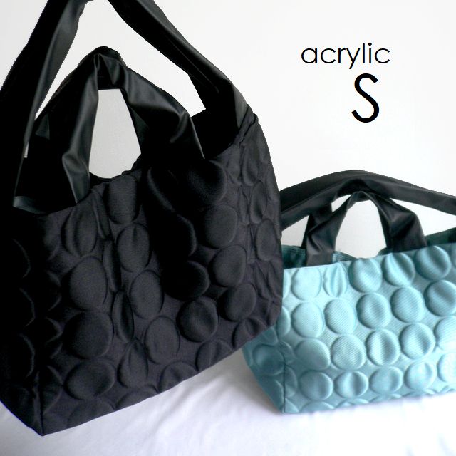 acrylic アクリリック バッグ S bag 2WAY ナイロン PVC トート 1301 1302 カーキ/ブラック/モノトーン/ブルー/グリーン