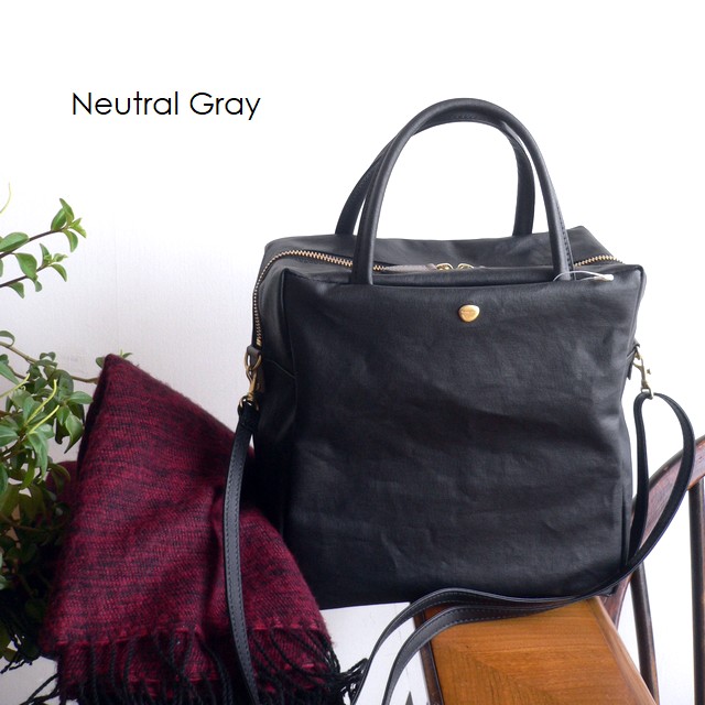 レザークリームプレゼント Neutral Gray ニュートラルグレイ ARUKAN アルカン バッグ PVC コットン キャンバス 2wayショルダーバッグ NH434 ジェーン2 6816-713（旧6814-741 ）グリーン/グレー/ブラック