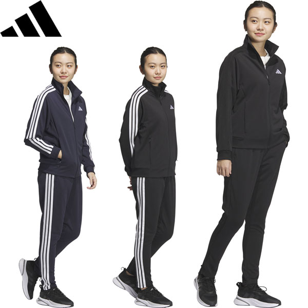 ◆◆ ＜アディダス＞ adidas マストハブ スリーストライプス ダブルニット トラックトップ＆トラックパンツ レディース ジャージ 上下セット JVP35-JVP36