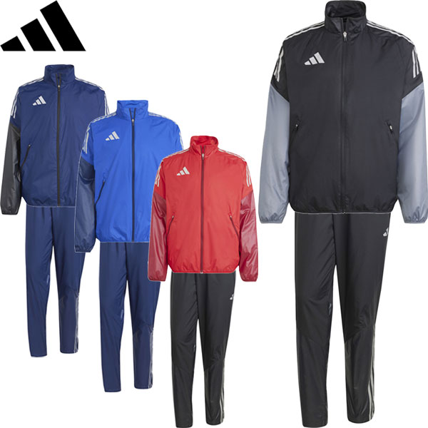 ◆◆ ＜アディダス＞ adidas ウィンドジャケット＆ウィンドパンツ メンズ ウィンドブレーカー 上下セット サッカー KSB76-KSB75
