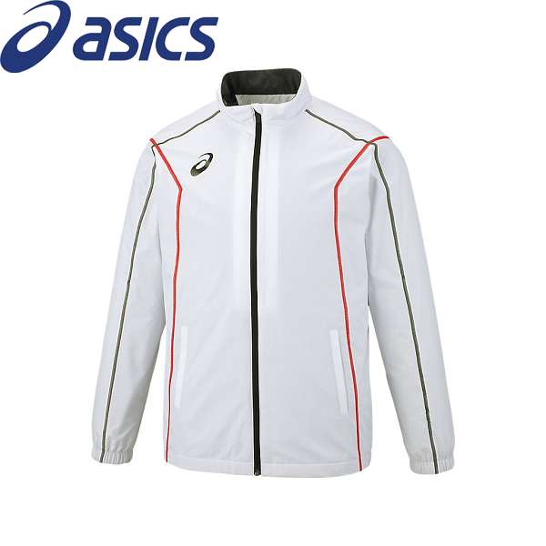 ◆◆ ＜アシックス＞ ASICS 裏トリコットブレーカージャケット（ステッチ/リサイクル素材） (100：ブリリアントホワイト) 2031E059-100