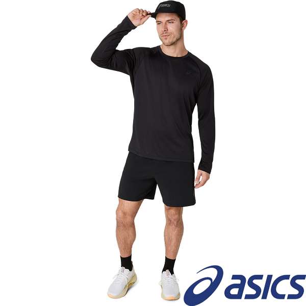 ◆◆メール便発送 ＜アシックス＞ ASICS ACTIBREEZE ジャカード長袖シャツ 2031F120 (001：パフォーマンスブラック) メンズ 2031F120-001