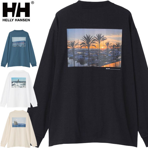 ◆◆メール便発送 ＜ヘリーハンセン＞ HELLY HANSEN ロングスリーブオーシャングラフィックティー ユニセックス 長袖Tシャツ HM32583