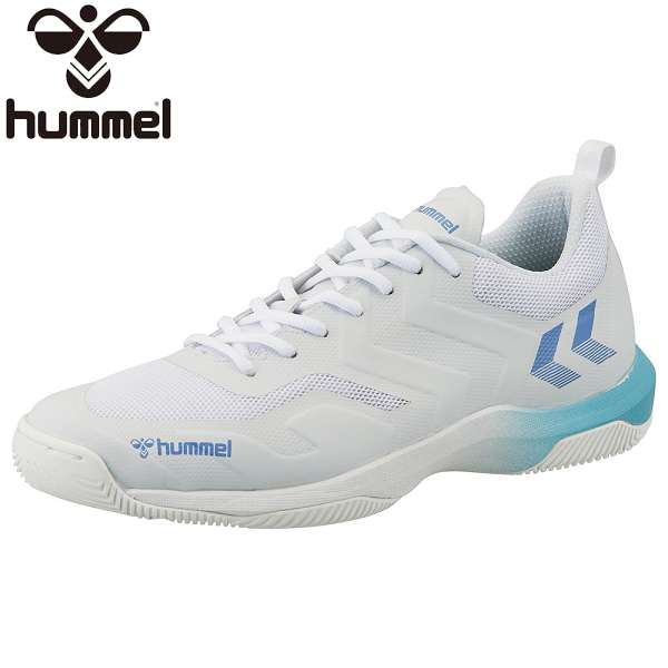◆◆ ＜ヒュンメル＞ HUMMEL レジェンドフライ 6.0 ホワイト×ライトブルー HAS8042 (1067) ハンドボール インドア用シューズ