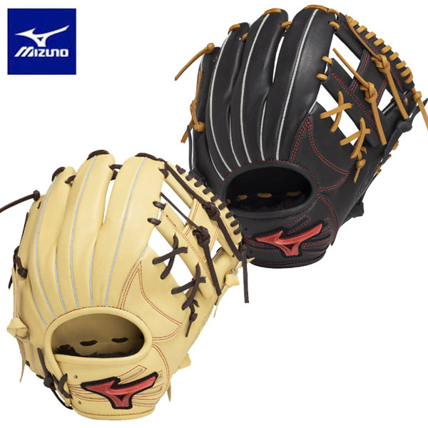 即納可★ 【MIZUNO】ミズノ 軟式用ウィルドライブ レッド IBE【内野手向け／サイズ9】1AJGR33613