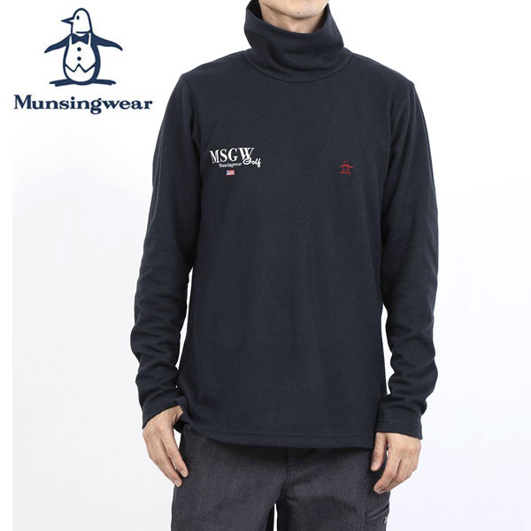 即納可☆【Munsingwear】マンシングウェア ヒートナビ タートルネック長袖シャツ ゴルフ MG4FLS34M