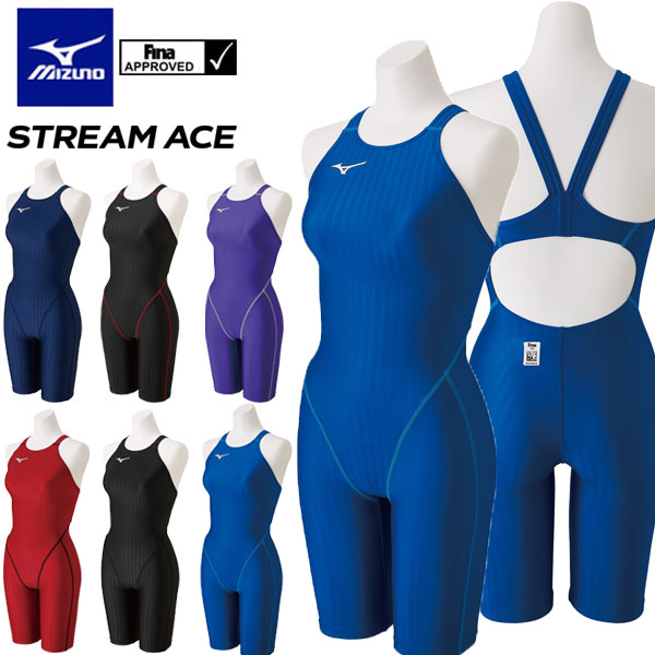 即納可★ 【MIZUNO】ミズノ 競泳練習用ハーフスーツ レースオープンバック レディース N2MG0222