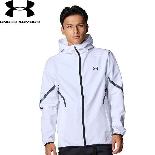 ◆◆ ＜アンダーアーマー＞ UNDER ARMOUR UAブラッシュドウーブン リフレクト ジャケット(トレーニング/MEN) 6007741 (White(100))
