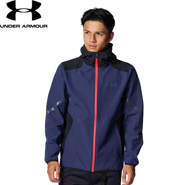 ◆◆ ＜アンダーアーマー＞ UNDER ARMOUR UAブラッシュドウーブン リフレクト ジャケット(トレーニング/MEN) 6007741 (WashedNavy(403))