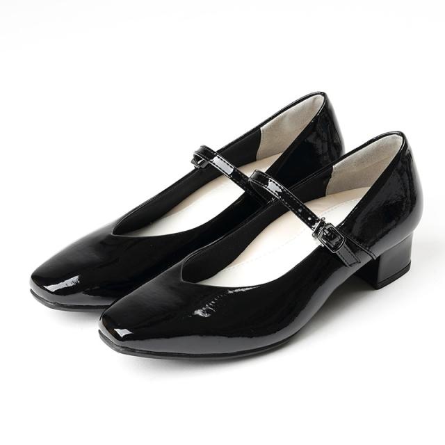 アシックス ROOMY PUMPS AO-10243 レディースシューズ 094 ブラックエナメル AcureZ アキュアーズ シューズ（レディース）