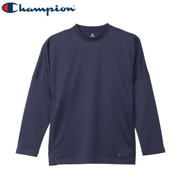 チャンピオン リカバリーウェア 長袖シャツ C3-CS490 370 ネイビー RECOVERY WEAR LONG SLEEVE Champion 休養 抗疲労