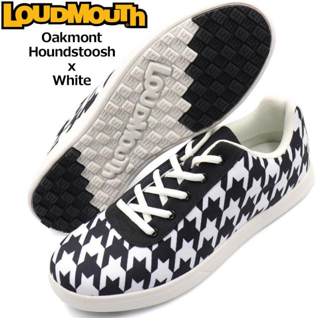ラウドマウス 2025 ユニセックス スパイクレス ゴルフシューズ Oakmont Houndstooth × White オークモント x ホワイト LM-GS0005 765982(002) 【日本規格】【新品】25SS Loudmouth スニーカー メンズ レディース APR1