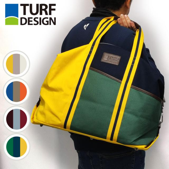 ターフデザイン ビッグ トートバッグ 帆布 TDTB-2277 【新品】RCBR TURF DESIGN キャンバス 肩掛け ボストンバッグ ダッフルバッグ ゴルフ用バッグ