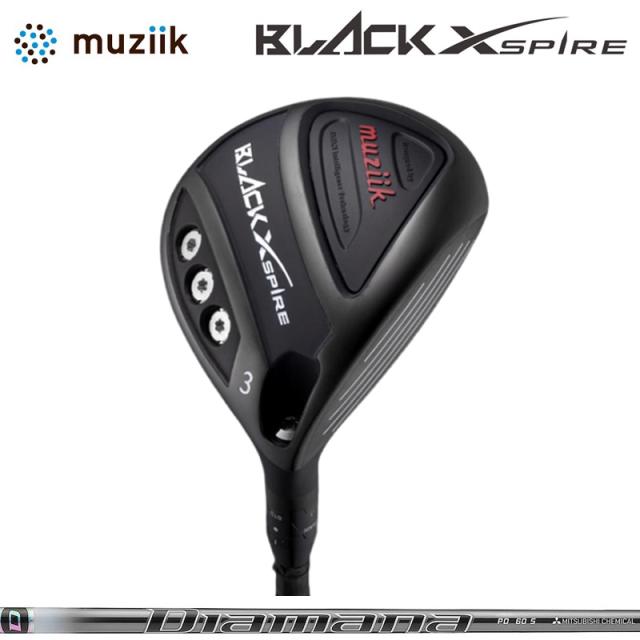 ムジーク ブラック エクスパイヤー 可変式 フェアウェイウッド 三菱ケミカル Diamana PD 装着 ディアマナ 【カスタム】【新品】 Muziik On The Screw BLACK XSPIRE シャフト GOLF