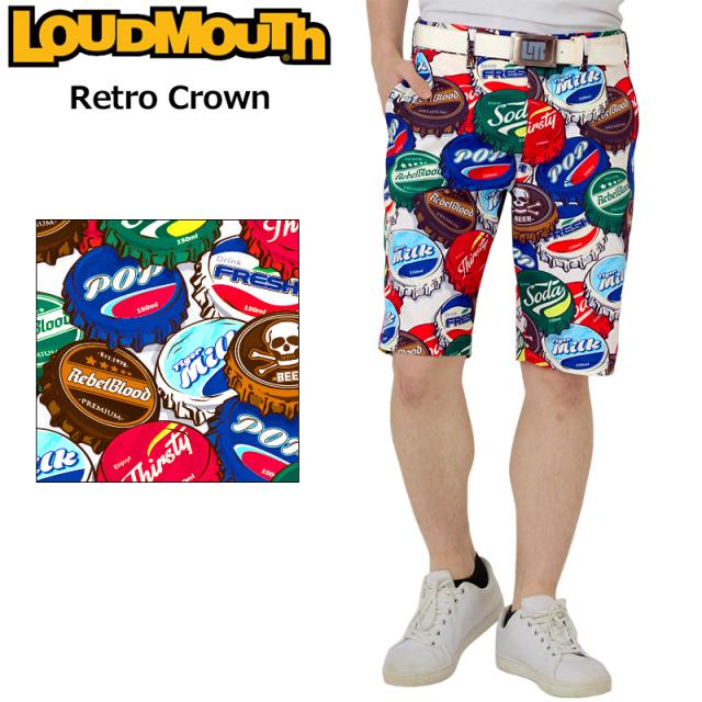 ラウドマウス メンズ ショートパンツ ストレッチ Retro Crown レトロクラウン 763302(354) 【日本規格】【メール便発送】【新品】SAAR Loudmouth ゴルフウェア 派手 MAY2