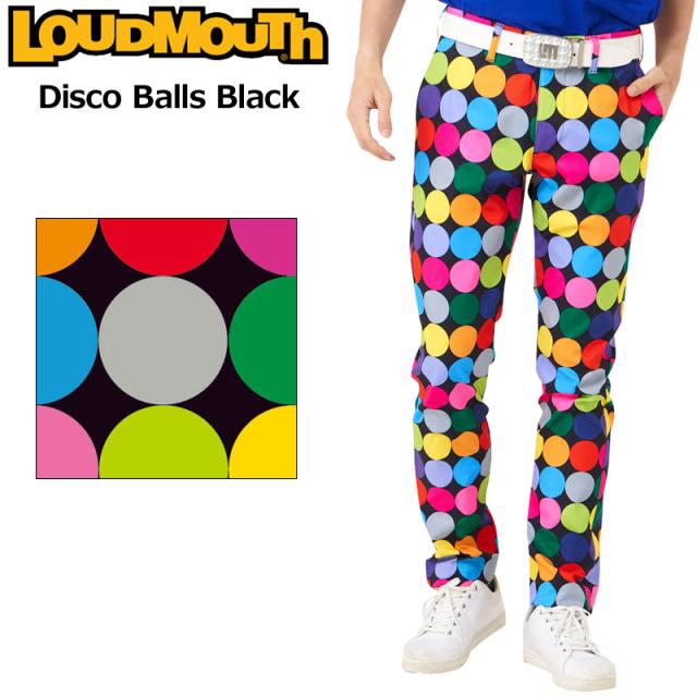 ラウドマウス メンズ ロングパンツ Disco Balls Black ディスコボールズブラック 772300(333) 【日本規格】【新品】 RCBR Loudmouth ゴルフウェア 無地 派手 OCT2