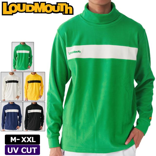 ラウドマウス メンズ タートルネック 長袖 シャツ 両面起毛 保温 UVカット 773503 【新品】SCBR 日本規格 ゴルフウェア 無地 インナー Loudmouth