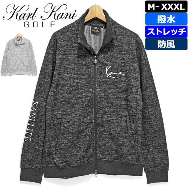 カールカナイゴルフ メンズ 防風 撥水 ストレッチ フルジップ 長袖 ジャケット 223KG1304 Karl Kani GOLF 防寒 【新品】RCBR ゴルフウェア トップス KK NOV2