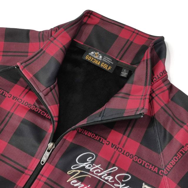 ガッチャゴルフ 長袖 ジャケット 撥水 ストレッチ 裏起毛 223GG1323