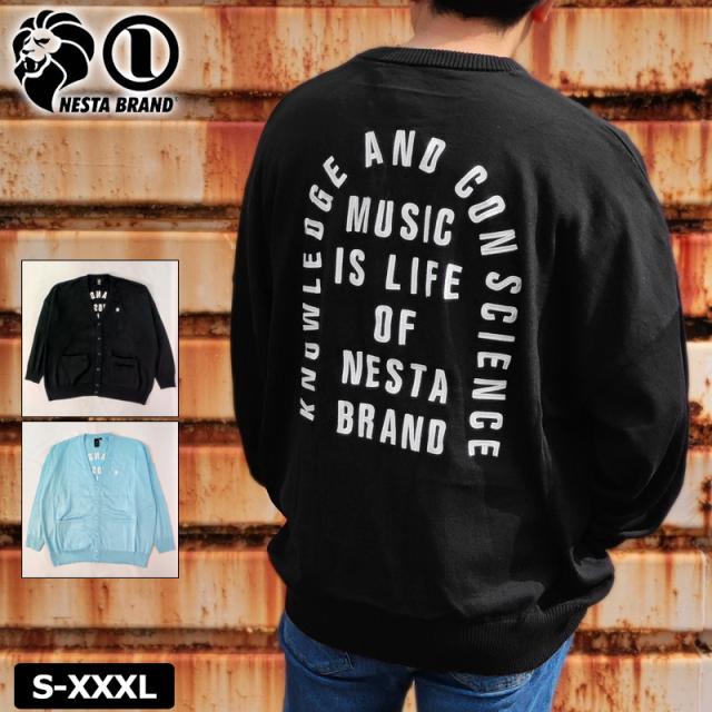 ネスタブランド 長袖 カーディガン 231NB1402 NESTA BRAND ドロップショルダー バック刺繍 【新品】SAAR トップス ファッション ニット MAR3