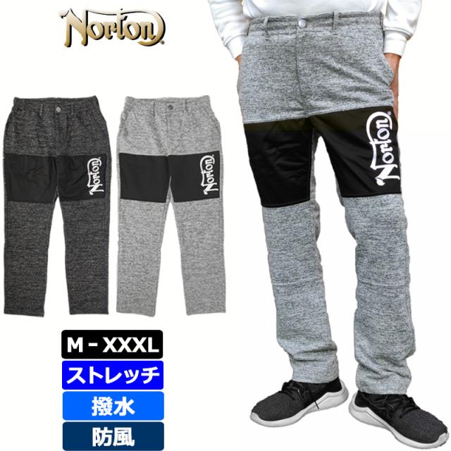 NORTON ノートン メンズ ストレッチ 撥水 防風 ロングパンツ ポリ杢 223NN1801  【新品】RCBR イージーパンツ ゴルフウェア ボトムス
