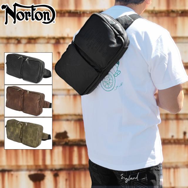 ノートン メンズ ボディバッグ 232N8508 ムラカラー PU Norton 【新品】SAAR ショルダーバッグ 肩掛け ワンショルダー MAY3