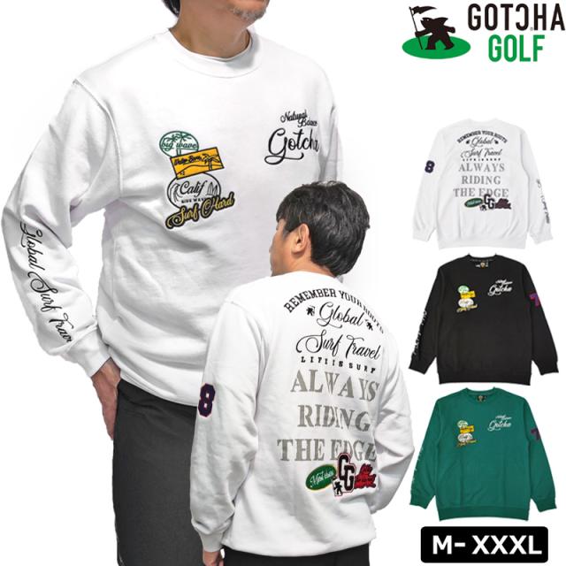 ガッチャゴルフ プレミアムワッペン 長袖 スウェット 233GG1307 GOTCHA GOLF 【新品】SCBR トレーナー トップス ゴルフウェア メンズ レディース ユニセックス