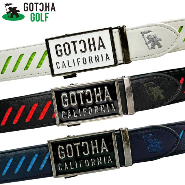 ガッチャゴルフ 2025 メンズ ホールレスベルト パンチングロゴ 裏メッシュ 252GG8104【新品】25SS GOTCHA GOLF ゴルフウェア メンズウェア