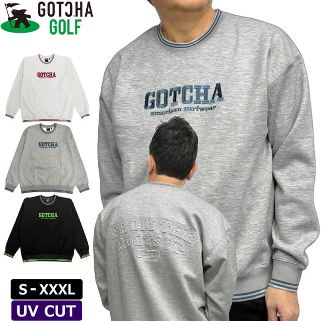 ガッチャゴルフ 2025 メンズ 長袖スウェット UVカット ダンボールニット トレーナー 253GG1301 GOTCHA GOLF 【新品】2025FW ゴルフウェア トップス OCT2