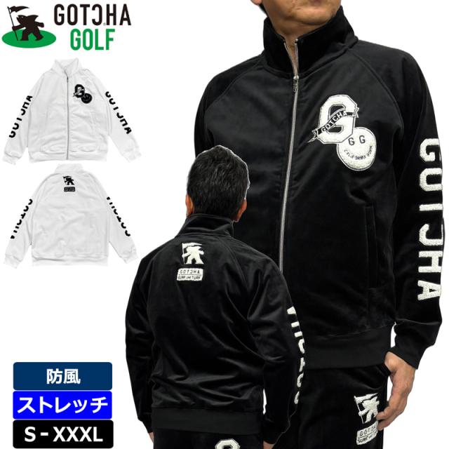 ガッチャゴルフ 2025 メンズ トラックジャケット 防風 ストレッチ シャギー素材 253GG1320 GOTCHA GOLF 【新品】2025FW 長袖 ゴルフウェア トップス NOV1