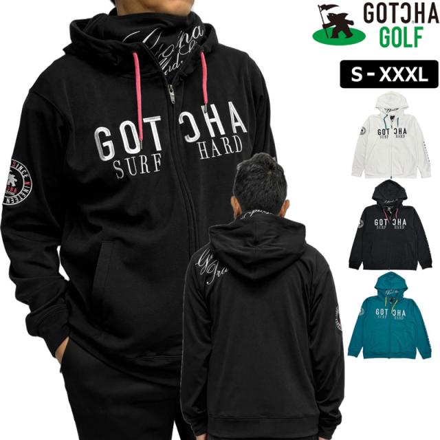 ガッチャゴルフ 2025 メンズ フルジップ長袖パーカー 裏起毛 ネックウォーマー付き 253GG1600 GOTCHA GOLF 【新品】2025FW ゴルフウェア トップス OCT3