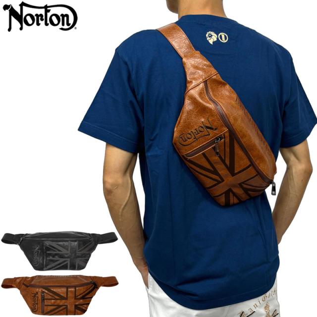 ノートン 2025 メンズ ボディバッグ 252N8502 ユニオンジャック刺繍 Norton 【新品】25SS ショルダーバッグ 肩掛け ワンショルダー