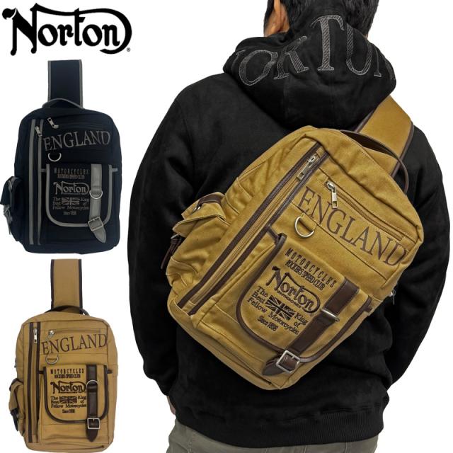 ノートン 2025 メンズ 2way ボディバッグ バイカラー 253N8500 Norton【新品】25FW ショルダーバッグ 手提げバッグ 肩掛け ワンショルダー