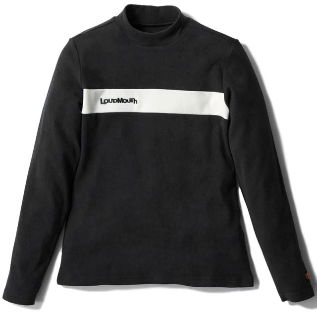 ラウドマウス レディース モックネック 長袖 シャツ 両面起毛 保温 UV