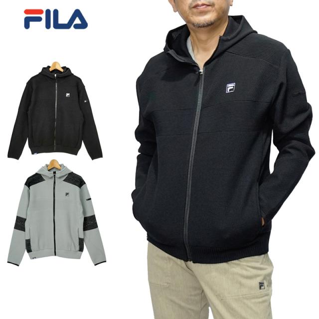 【均一SALE】フィラゴルフ メンズ フルジップ ニット パーカー 780740 秋冬 【新品】PCBR FILA Golf フーディー ブルゾン ジャケット アウター トップス ゴルフウェア