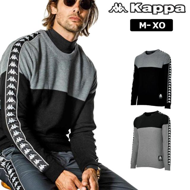 カッパゴルフ メンズ BANDA アクリルウール素材 クルーネック 長袖 セーター KGA52SW31 Kappa Golf 秋冬【新品】PCBR 男性用 紳士用 ゴルフウェア トップス 長そで