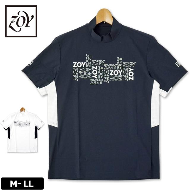 ZOY ゾーイ メンズ 速乾 接触冷感 UV モックネック 半袖シャツ 071412002 【メール便発送】【新品】QAAR ゴルフウェア メンズウェア トップス 半そで