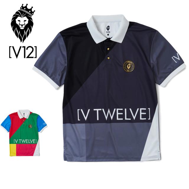 V12 ゴルフ メンズ 半袖 ポロシャツ PUZZLE POLO V122210-CT16 ヴィ・トゥエルヴ 【新品】RAAR ゴルフウェア 半そで おしゃれ パズル ポロ V12GOLF MAY1