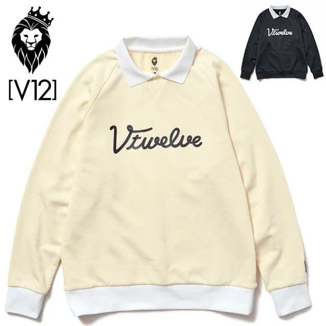 V12 ゴルフ メンズ 襟付き 長袖 トレーナー TEACH CREW V122220-SW10 スウェット ヴィ・トゥエルヴ 【新品】RCBR ゴルフウェア トップス V12GOLF SEP2