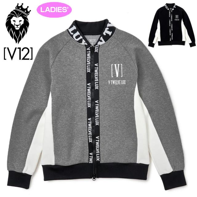 V12 ゴルフ レディース スウェット 長袖 ジャケット LX TRACK JKT フルジップ VLX2220-SW01 ヴィ・トゥエルヴ 【新品】RCBR ゴルフウェア ブルゾン トップス GOLF NOV2