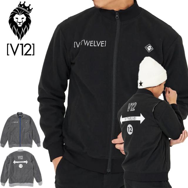 V12 ゴルフ メンズ フリース 長袖ジャケット TEC FLEECE JKT フルジップ V122220-JK10 ヴィ・トゥエルヴ 【新品】RCBR ゴルフウェア ブルゾン トップス GOLF
