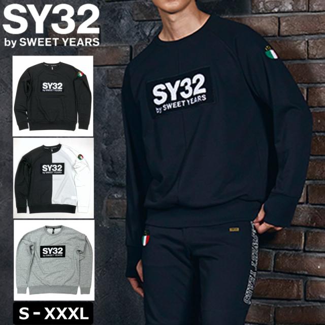 SY32 メンズ ボックスロゴ スウェット SAGARA WAPEEN BOXLOGO P/O CREW 13506 クルーネック トレーナー【新品】SCBR エスワイサーティートゥ 長袖 スポーツウェア ゴルフウェア メンズウェア SEP3