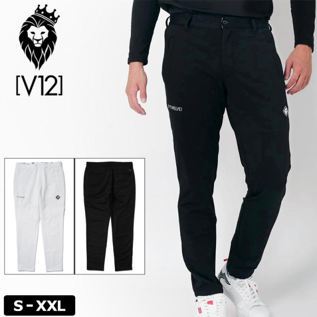 V12 ゴルフ × LEONコラボ メンズ ロングパンツ 裏微起毛 保温 LIV PANTS V122321-PN17 ヴィ・トゥエルヴ 【新品】SCBR レオンコラボ 無地 シンプル ゴルフウェア V12 GOLF