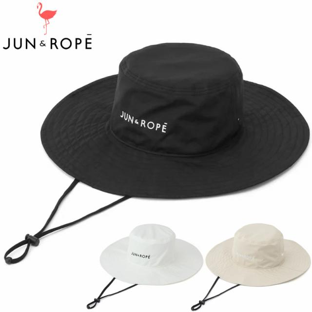JUN＆ROPE レディース ハット ERU64100 ツバ広 UVケア 撥水 ロゴ 無地 【新品】TAAR バケットハット バケハ キャップ サンバイザー 帽子 ジュン アンド ロペ ジュンロペ ゴルフウェア