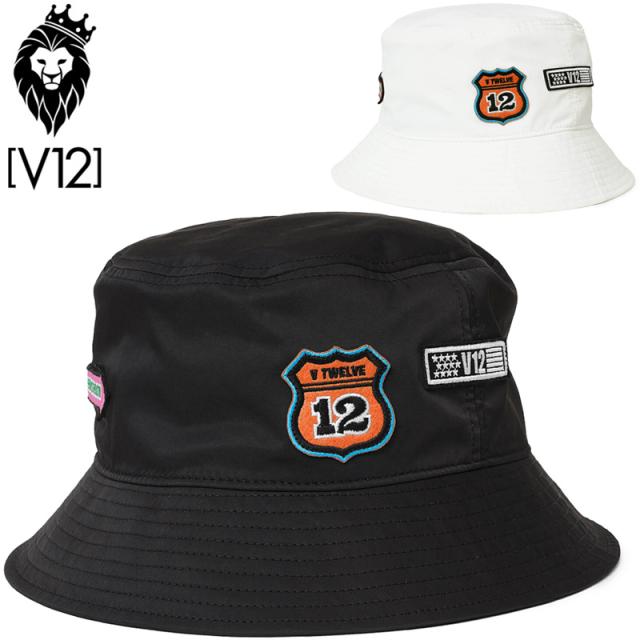 V12 ゴルフ 2025 バケットハット WAP HAT V122520-CP10 ヴィ・トゥエルヴ 【新品】25FW ゴルフウェア 帽子 ハット ワッペン V12 GOLF SEP1